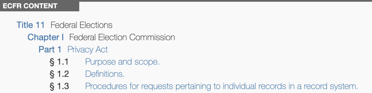 eCFR :: Reader Aids :: Using the eCFR Point-in-Time System