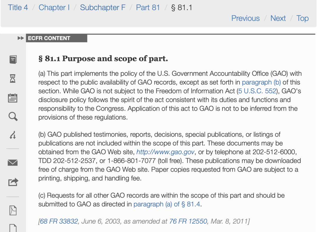 eCFR :: Reader Aids :: Using the eCFR Point-in-Time System