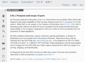 eCFR :: Reader Aids :: Using the eCFR Point-in-Time System