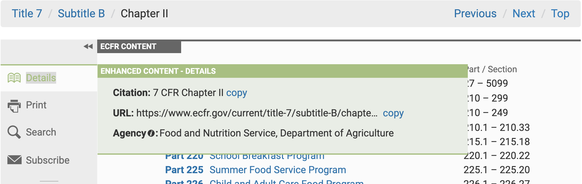 eCFR :: Reader Aids :: Using the eCFR Point-in-Time System