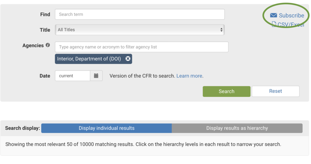 eCFR :: Reader Aids :: Using the eCFR Point-in-Time System